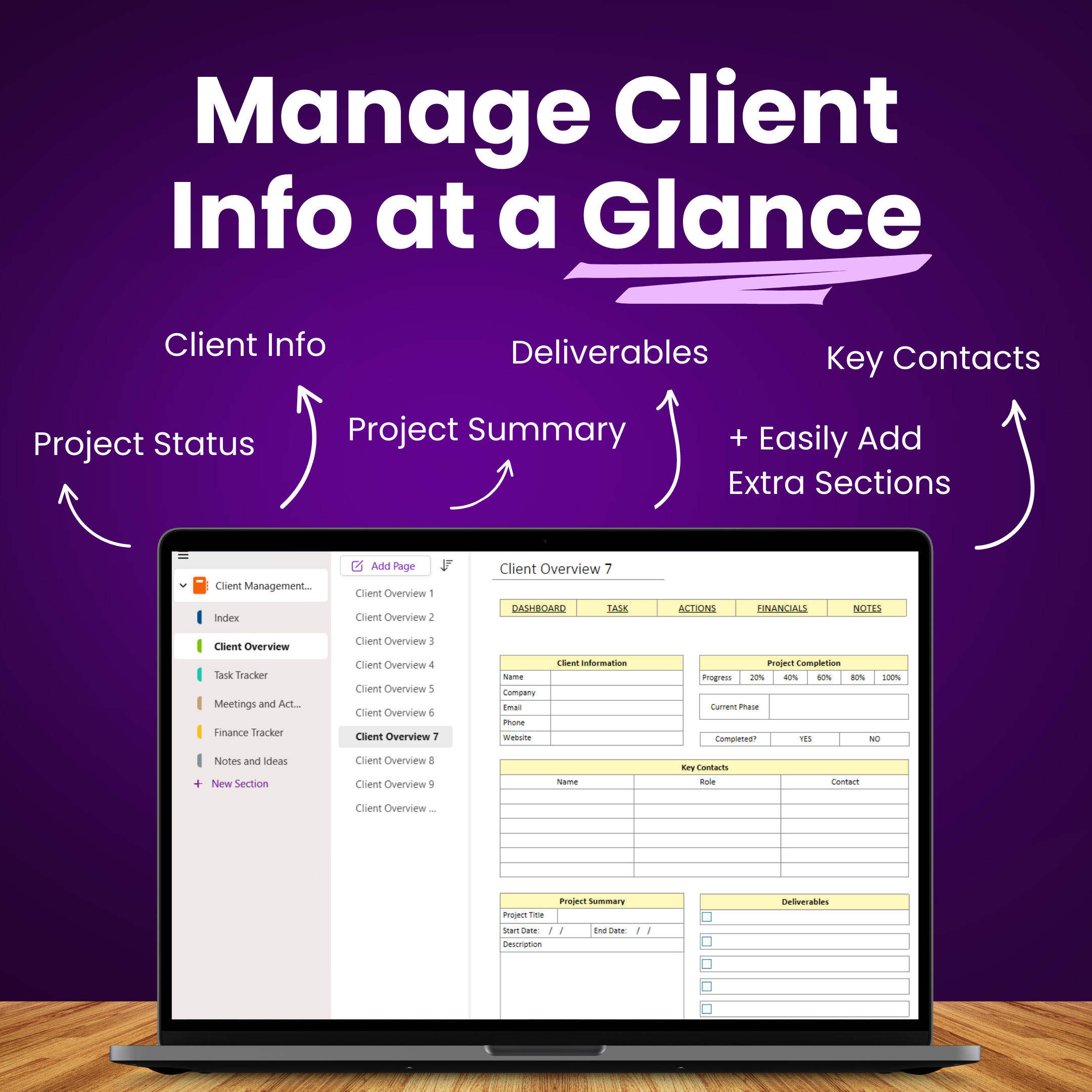 OneNote Client Management Templates Bundle – Your Productivity Pro